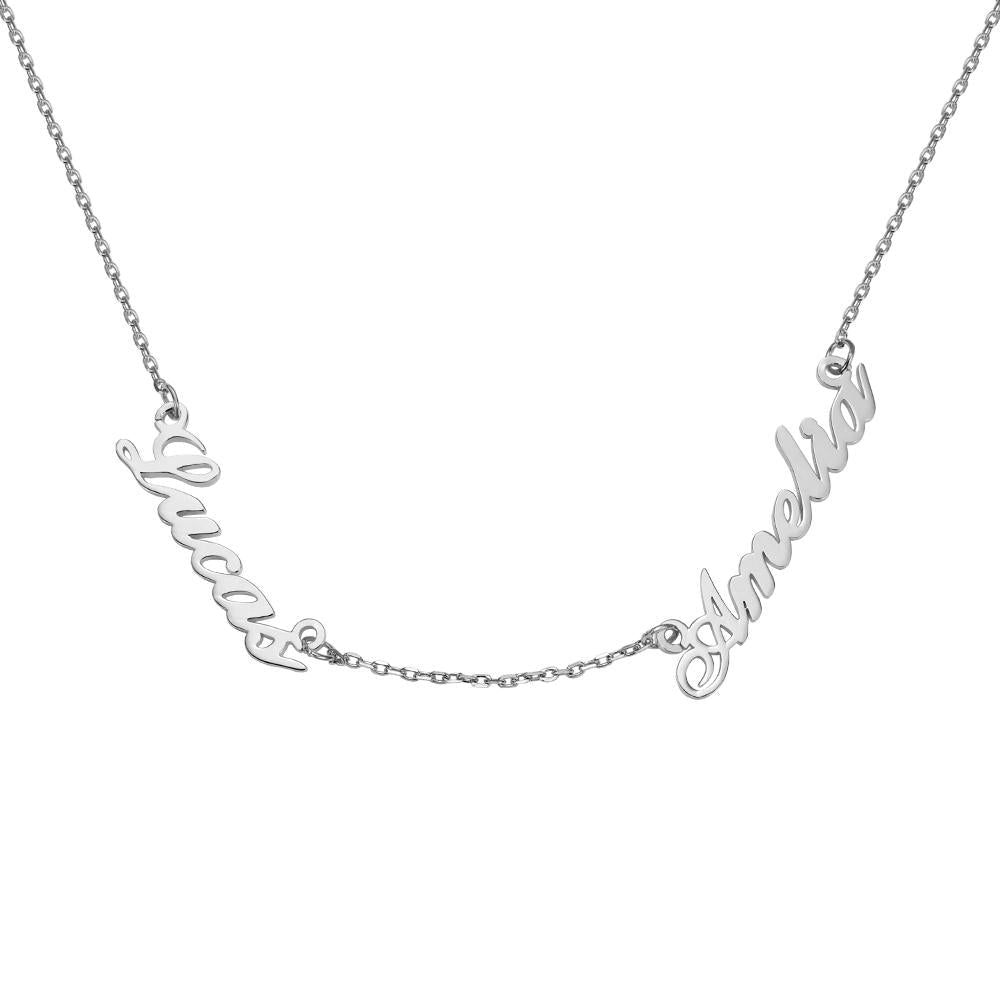 Double name necklace white gold store