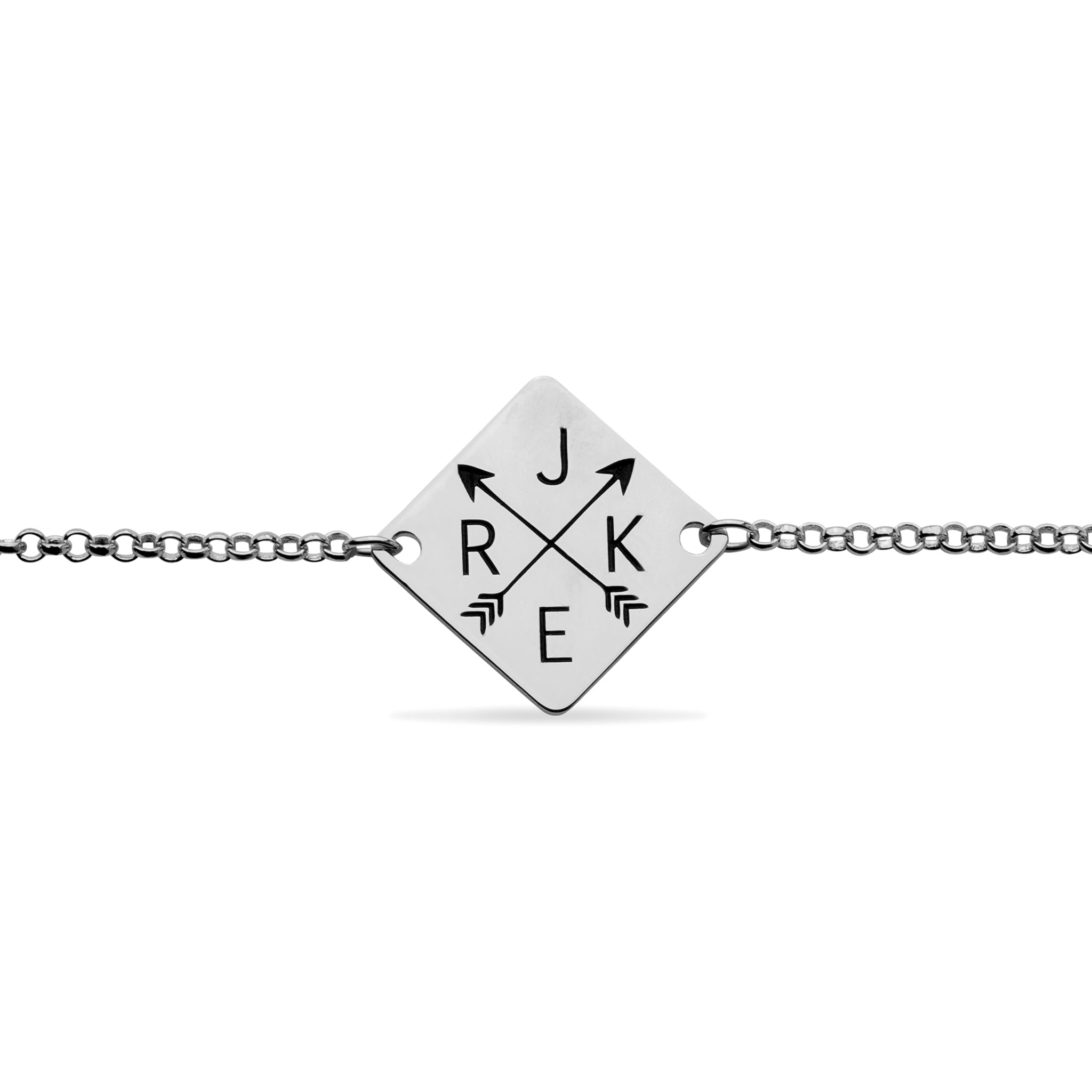 Engraved Crossed Paths Bracelet – United Bracelets