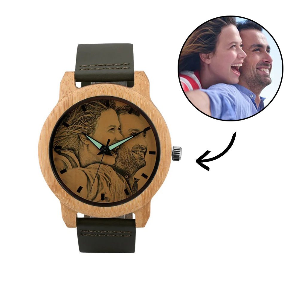 Photo Engraved Bamboo Watch – United Bracelets