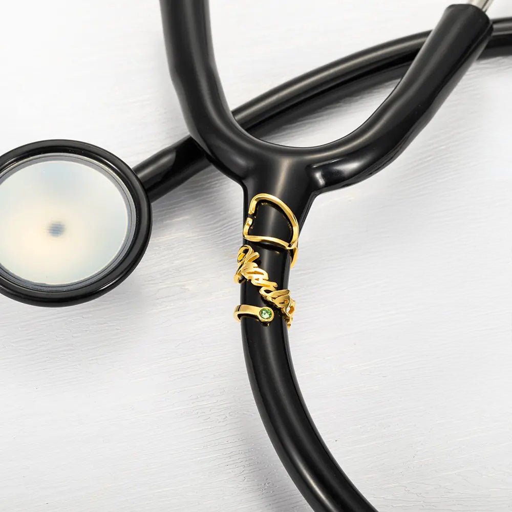 Stethoscope ID Tag with Stethoscope Design & Custom Birthstone – United ...